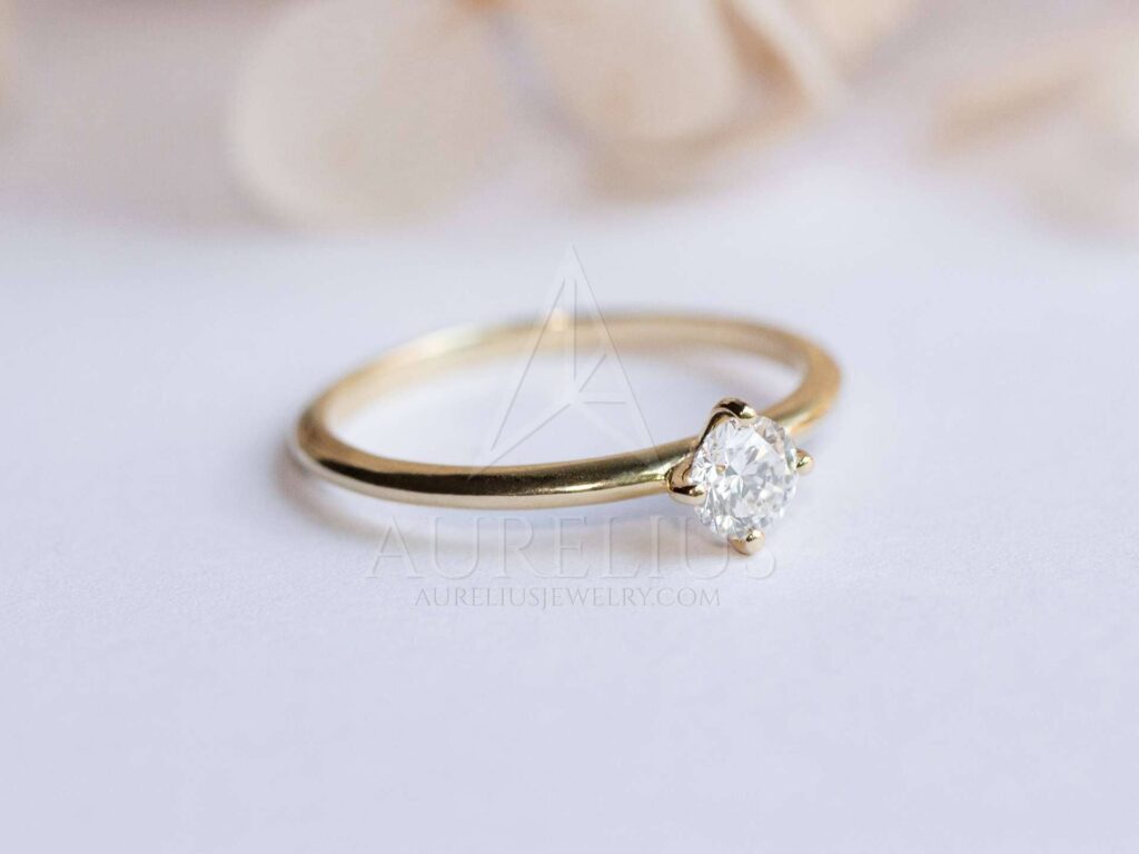 Compass Prong Diamond Engagement Ring - Aurelius Jewelry