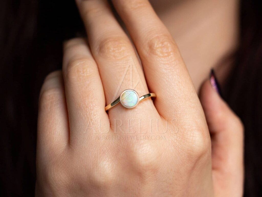 Bezel Set Engagement Ring - Aurelius Jewelry
