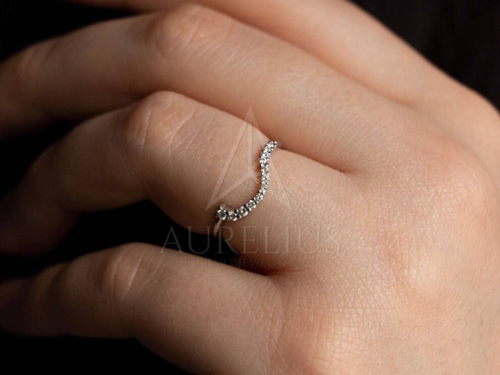 Curved Wedding Ring - Aurelius Jewelry