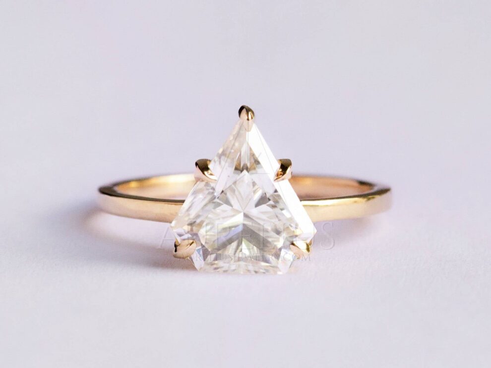 Shield Engagement Ring - Aurelius Jewelry